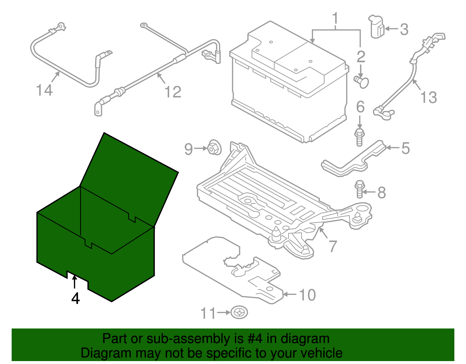 5Q0-915-411-H - Battery Cover 2013-2019 Volkswagen | AutoNation Parts