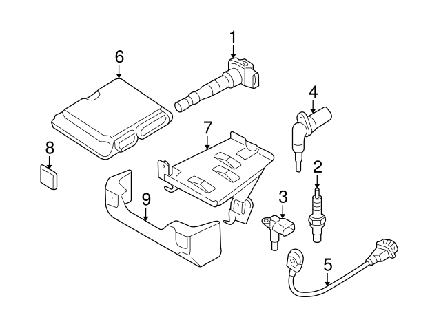 2004-2009 Audi Crankshaft Position Sensor 022-957-147 | OEM Parts Online