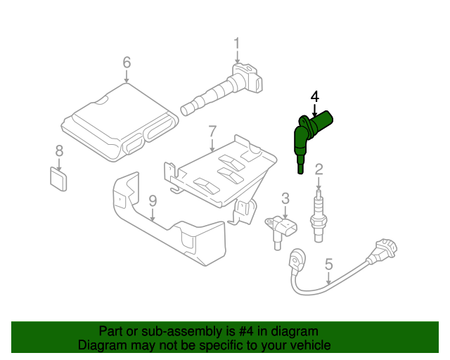 2004-2009 Audi Crankshaft Position Sensor 022-957-147 | OEM Parts Online