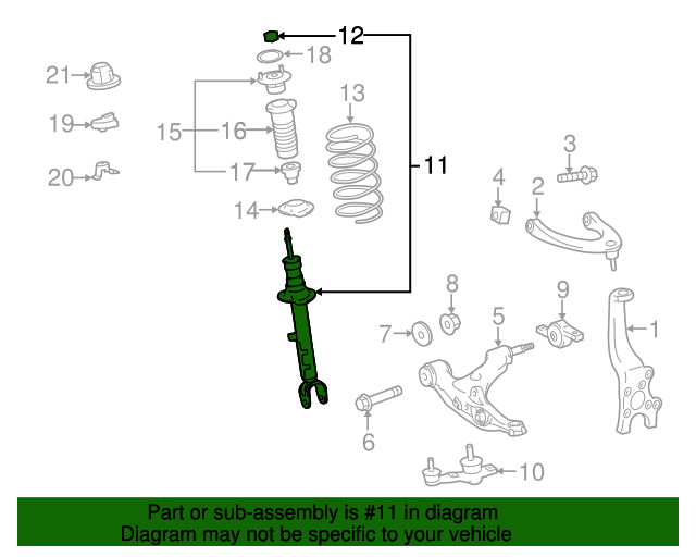 48510-80617 - Strut 2014-2016 Lexus | Longo Lexus Parts