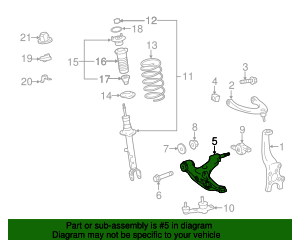 48620-53050 - Lower Control Arm - 2014-2017 Lexus | DiscMonster