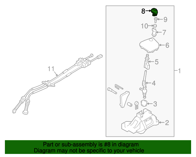 43711-F2100-TRY - Shift Knob - 2018 Hyundai Elantra GT | hyundaiparts