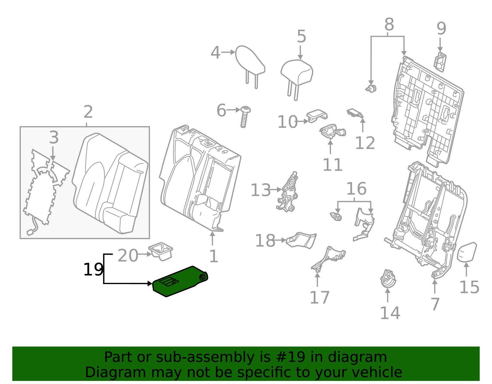 2020-2021 Toyota Highlander Armrest 72830-0E380-E1 | Discount Parts Monster