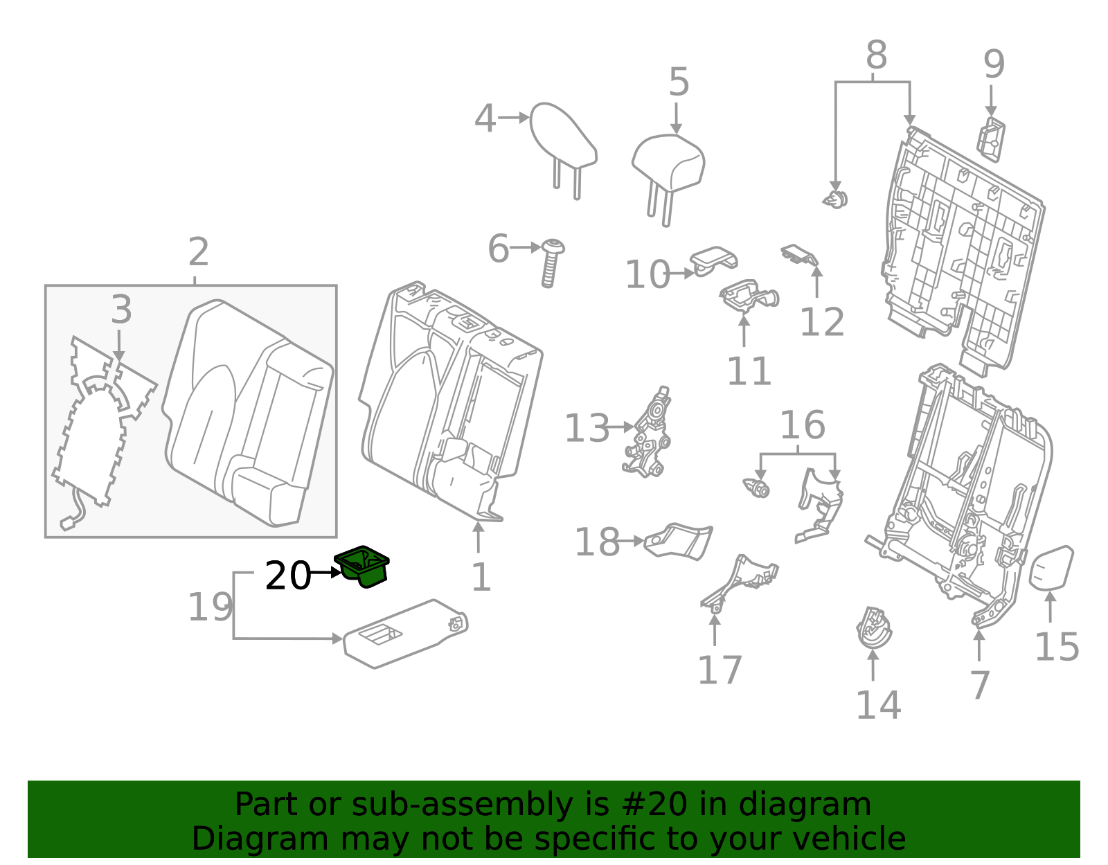 2020-2024 Toyota Highlander Cup Holder 72806-0R040-B0 | OEM Parts Online