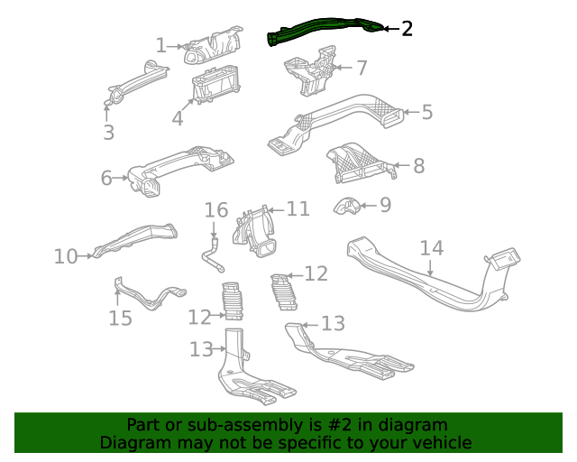 2021-2023 Buick Envision Passenger Side Window Defogger Outlet Duct ...
