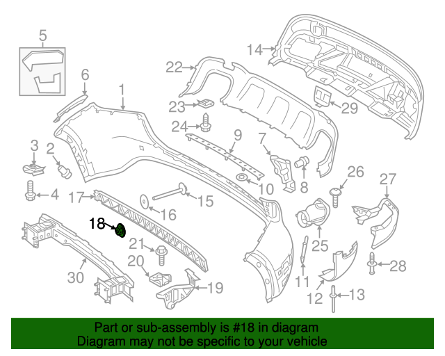 156-885-57-01 - Bumper Guide Bracket 2018-2020 Mercedes-Benz ...