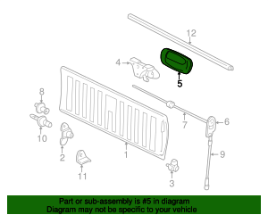 1999-2007 GM Black Tailgate Handle Bezel 15228539 GM | GMPartsDirect.com