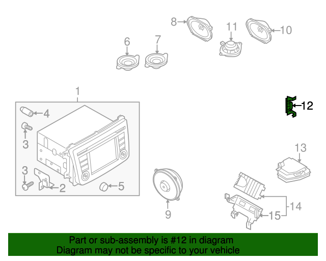 TK21-66-96Y - Rear Speaker 2013-2015 Mazda CX-9 | AutoNation Parts