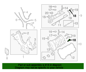 2015-2018 Porsche Macan Valve Cover Bolt 999-073-581-01 999-073-581-01 ...