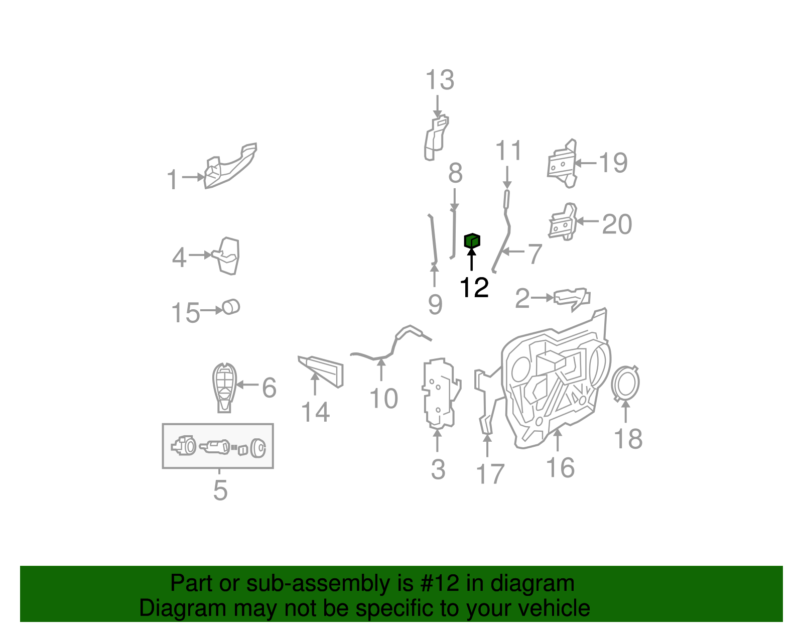2008-2020 Mopar Lock Knob Grommet 68030649AA | Mopar Parts Canada