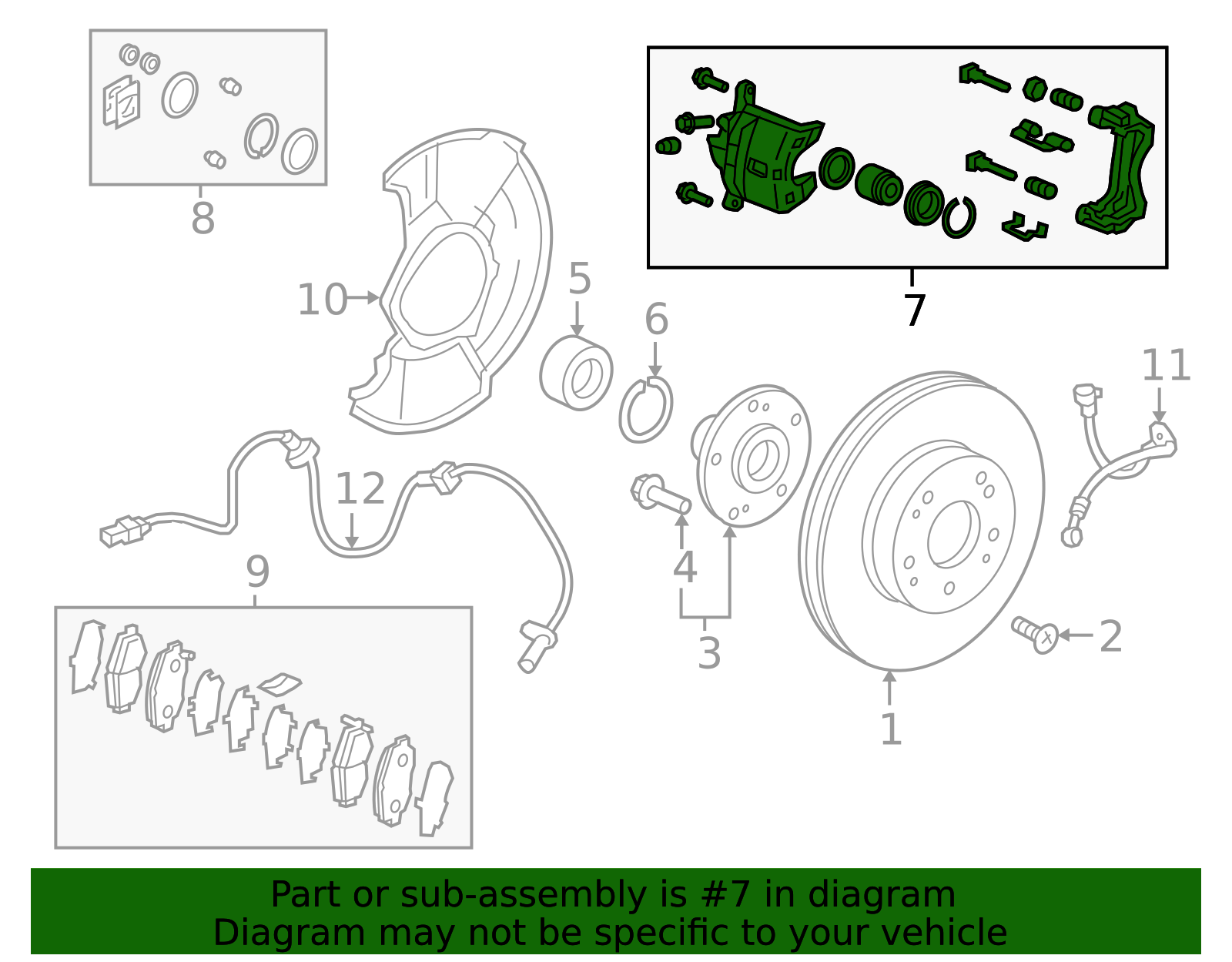 45019-TEA-T00 - Caliper Sub-Assembly L Front - 2017-2020 Honda Civic ...
