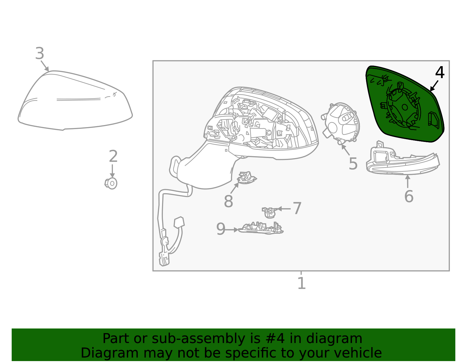 2020-2024 Toyota Mirror Glass 87961-0E351 | Toyota Parts Center