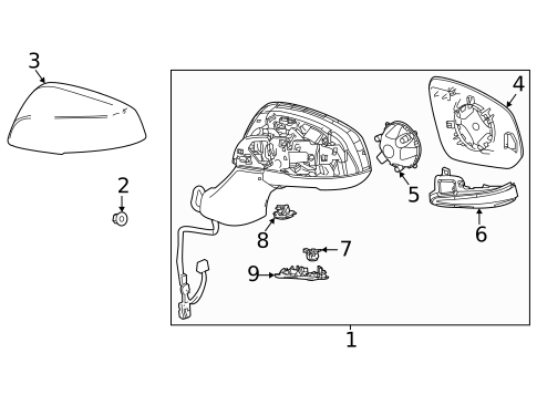 Outside Mirrors for 2021 Toyota RAV4 | Toyota Parts Center