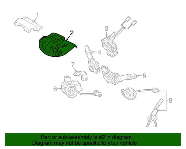 2010-2015 Hyundai Tucson Steering Column Cover 84852-2S000-MBS | OEM ...