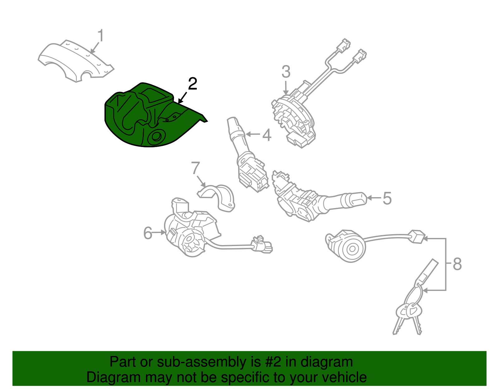 2013-2015 Hyundai Tucson Steering Column Cover 84852-2S100-MBS ...