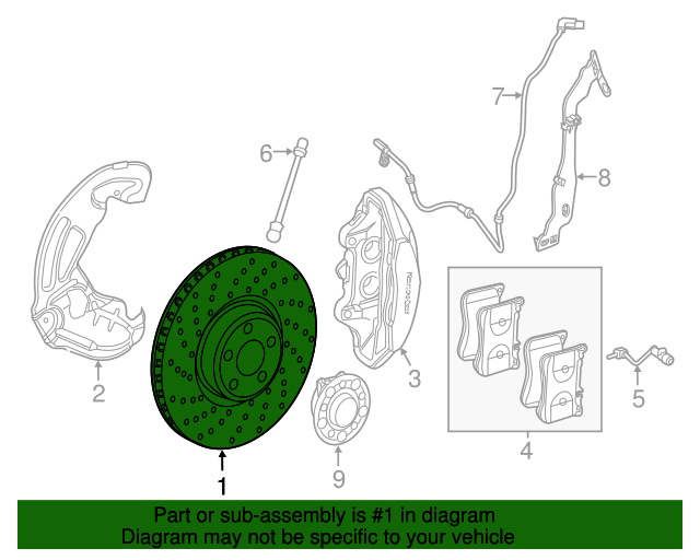 231-421-18-12 - Disc Brake Rotor Front 2013-2023 Mercedes-Benz ...