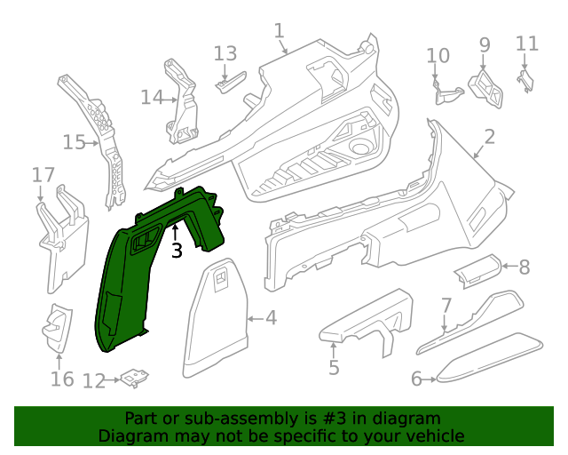 51475a01875 - 2019-2022 BMW X7 Rear Trim Panel (51-47-5-A01-875) | BMW ...