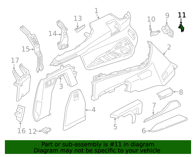2019-2022 BMW X7 Front Cover Hole Cover 51-47-7-951-229 | BMW Parts Source