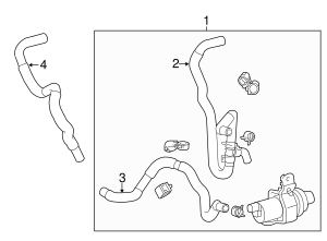 2014-2016 Toyota Highlander Water Hose 87209-0E210 | Toyota Parts Center