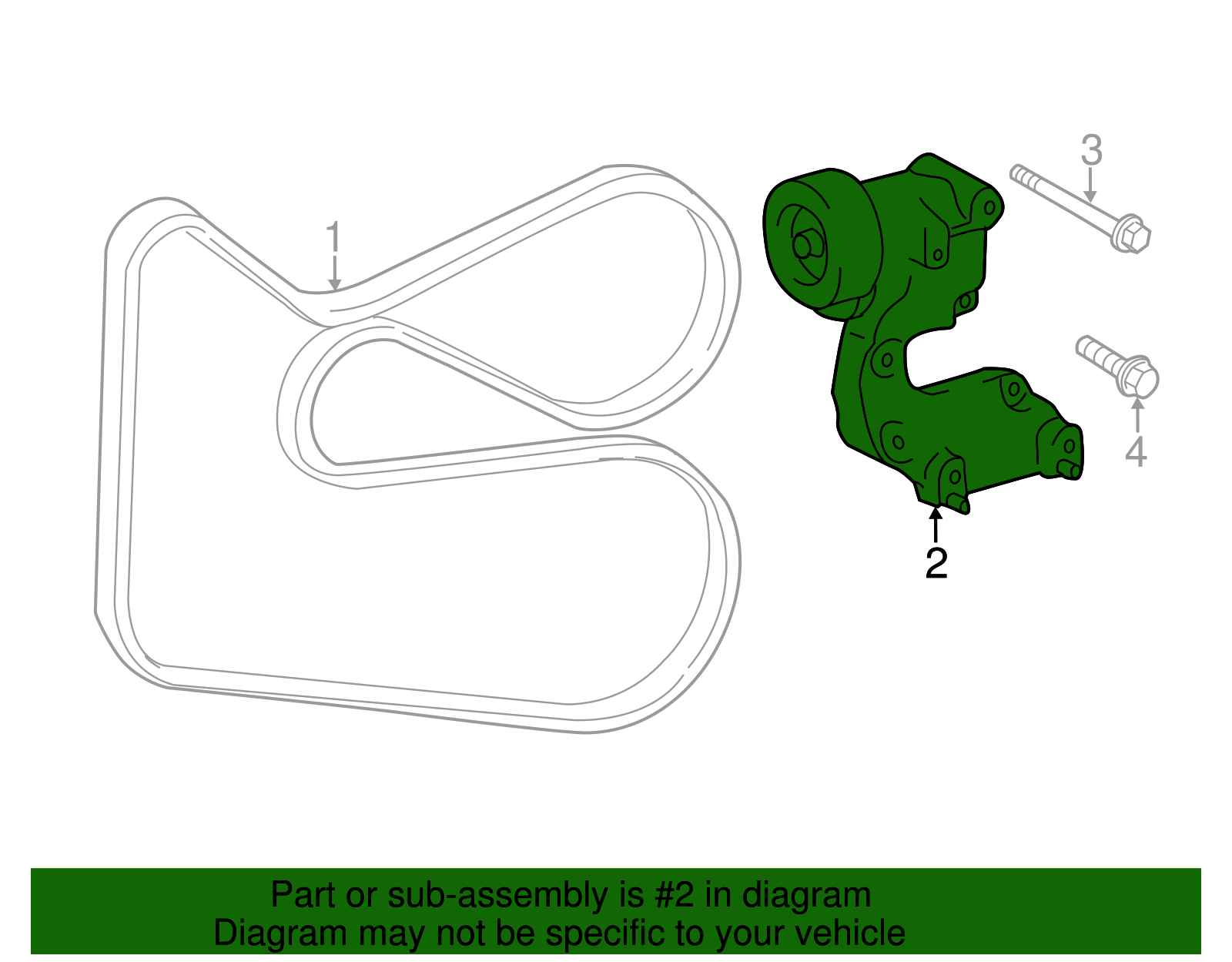 Genuine Toyota Belt Tensioner part# 16620-31060 for 2011 Toyota ...