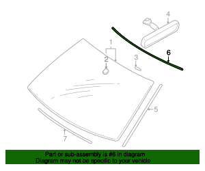 MR520285 - Upper Molding 2002-2007 Mitsubishi Lancer | Mitsubishi ...