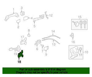 68740-AC010 - Lower Hinge - 2000-2021 Toyota | OEM Genuine Toyota Parts