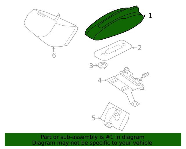 LR117613 - Antenna Assembly 2012-2023 Land Rover | AutoNationParts.com