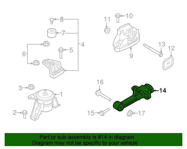 21950-D3100 - Engine Support Rod 2016-2021 Hyundai Tucson ...
