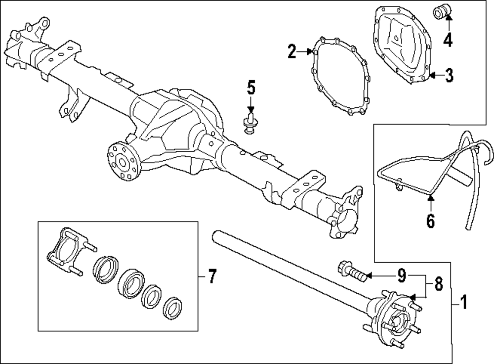 Axle Assembly Rear MB3Z-4001-EB | QuirkParts