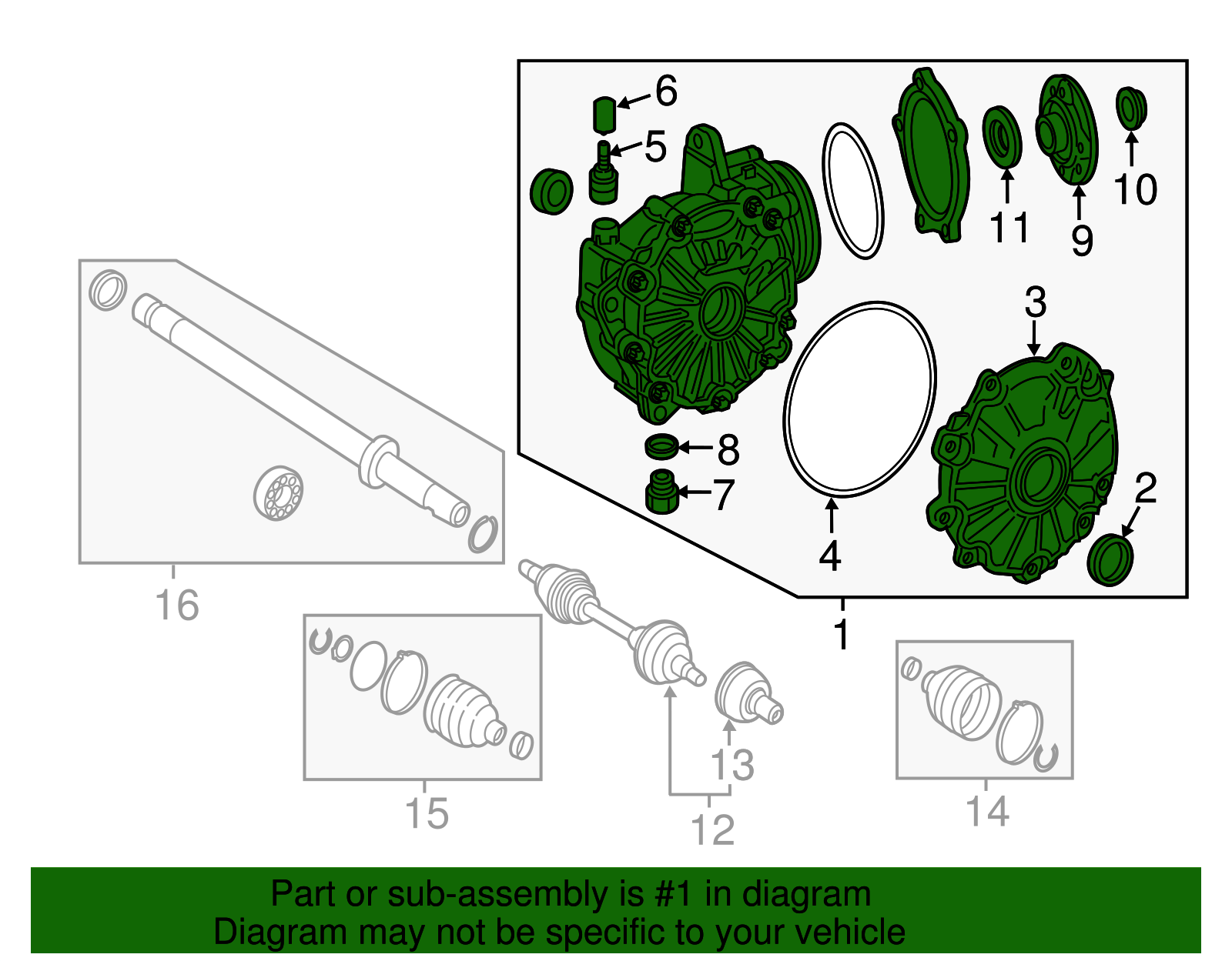 2015-2023 Mercedes-Benz Differential Assembly 205-330-41-07-80 ...