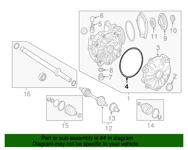 026-997-94-45 - Axle Housing Cover Gasket 2016-2023 Mercedes-Benz ...