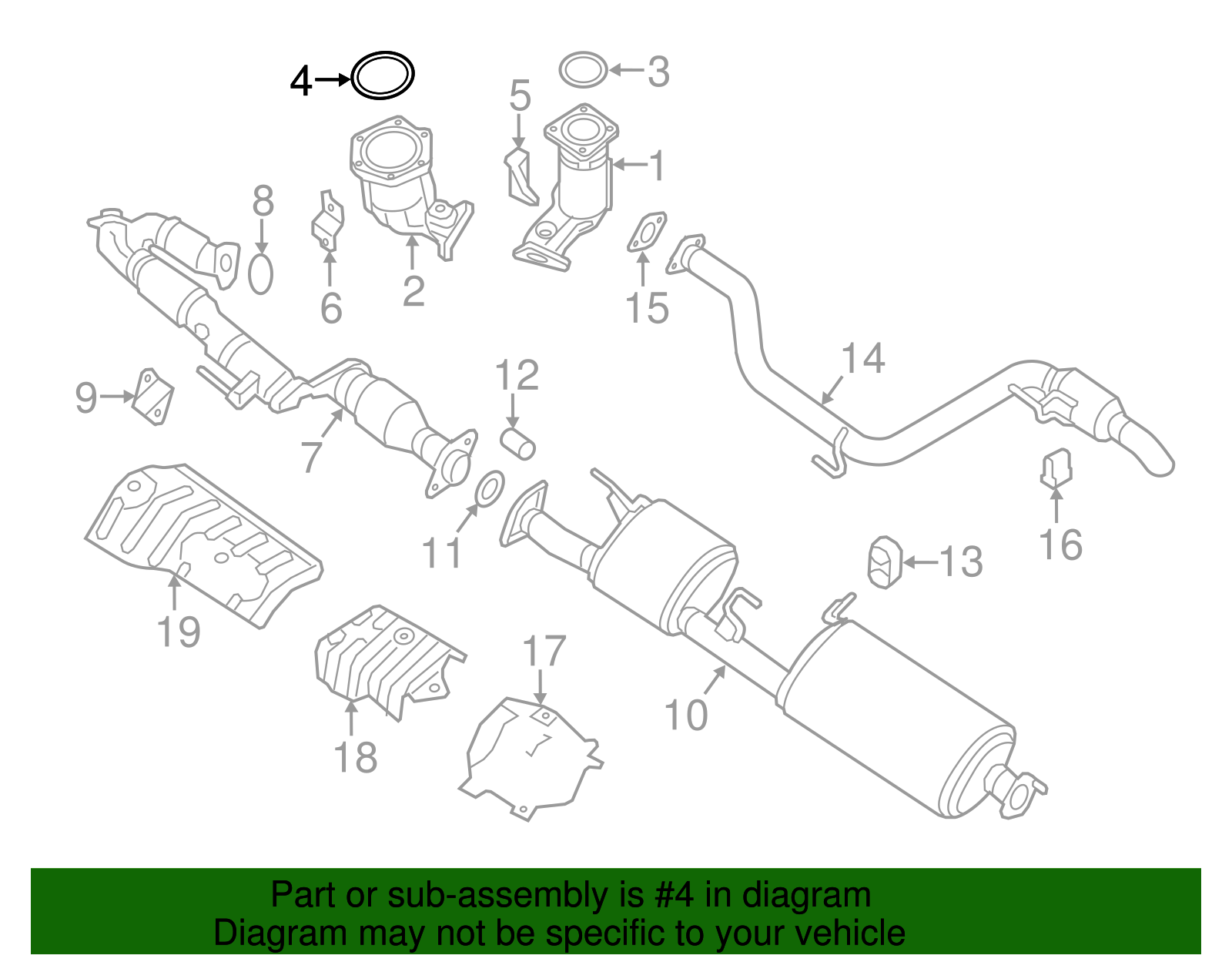 20691-JA10B - Catalytic Converter Gasket 2013-2020 Infiniti | INFINITI ...