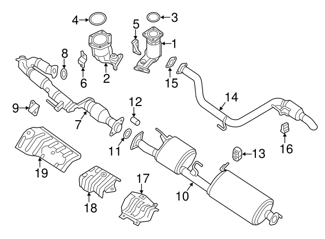 2015-2017 Infiniti QX60 Front Pipe 200209NB0B | Infiniti Parts Online