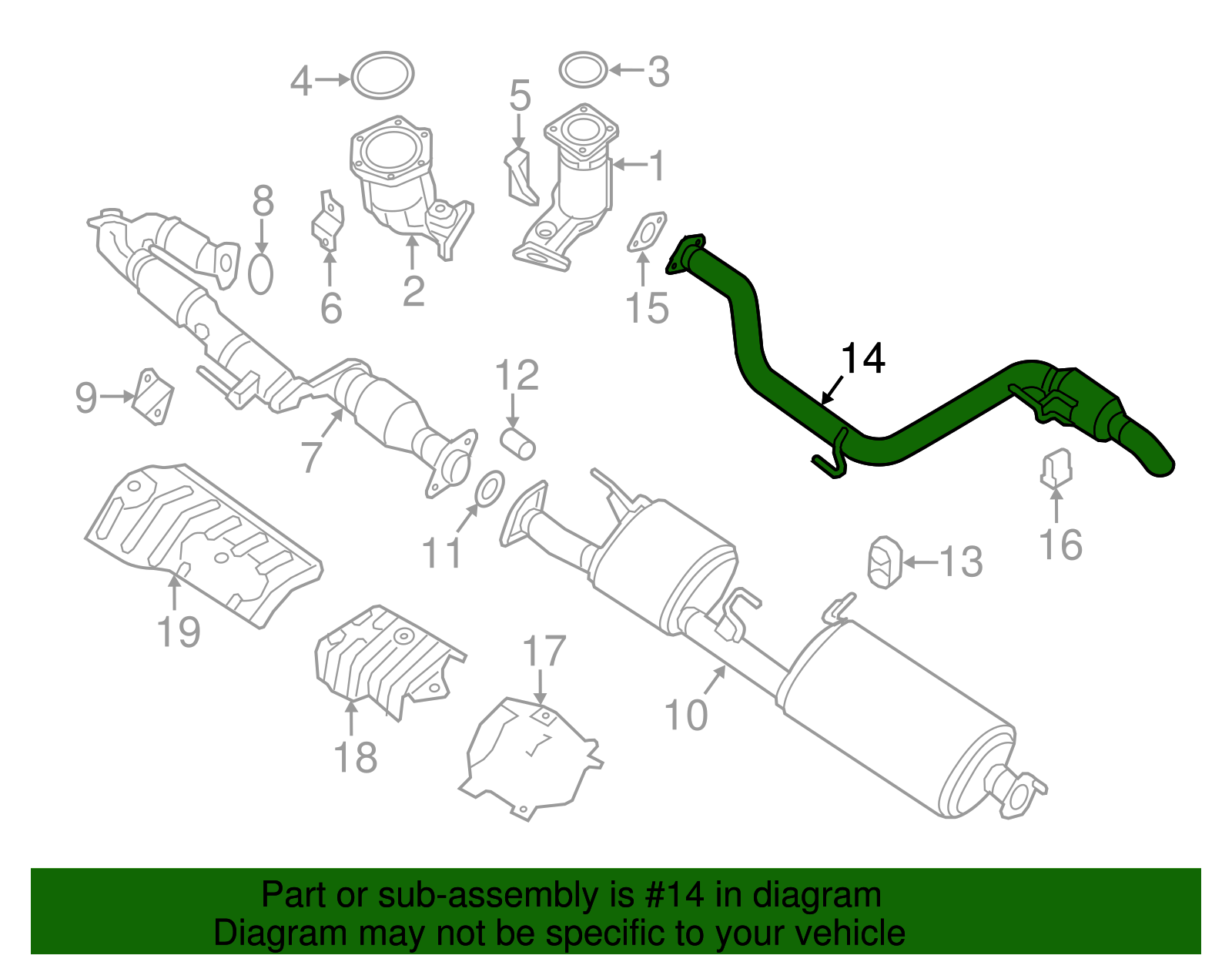 2017-2020 Infiniti QX60 Tail Pipe 20350-6JA0A | OEM Parts Online