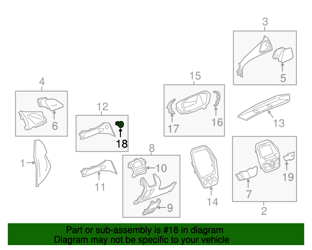 2016-2022 GM Jet Black Ignition and Start Switch 42597803 GM ...