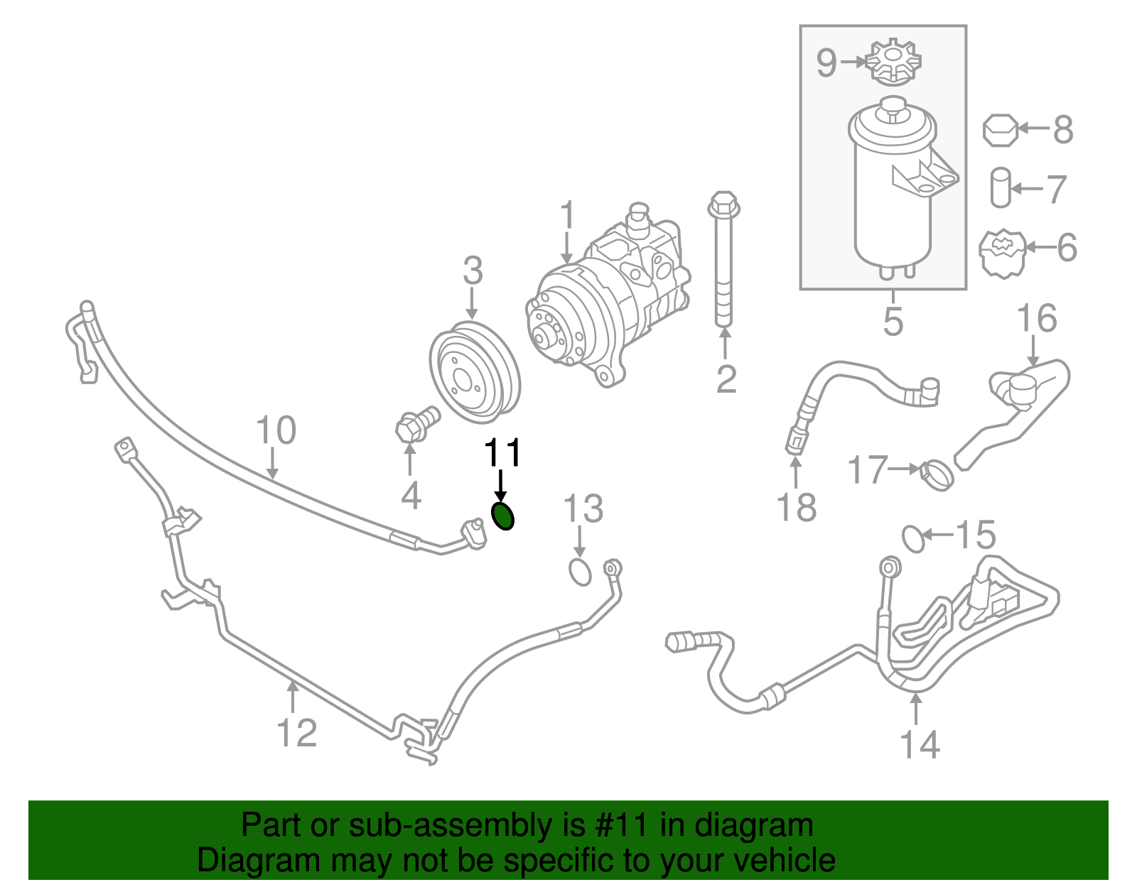 32416788696 - 2010-2019 BMW Hose & Tube Assembly O-Ring (32-41-6-788 ...