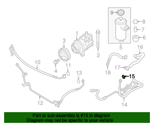 7119906463 - 2010-2015 BMW Return Line Assembly O-Ring (07-11-9-906-463 ...
