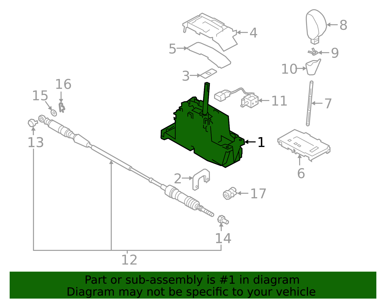 35111XC00B - 2019-2024 Subaru Ascent - Gear Shift Assembly | Subaru ...