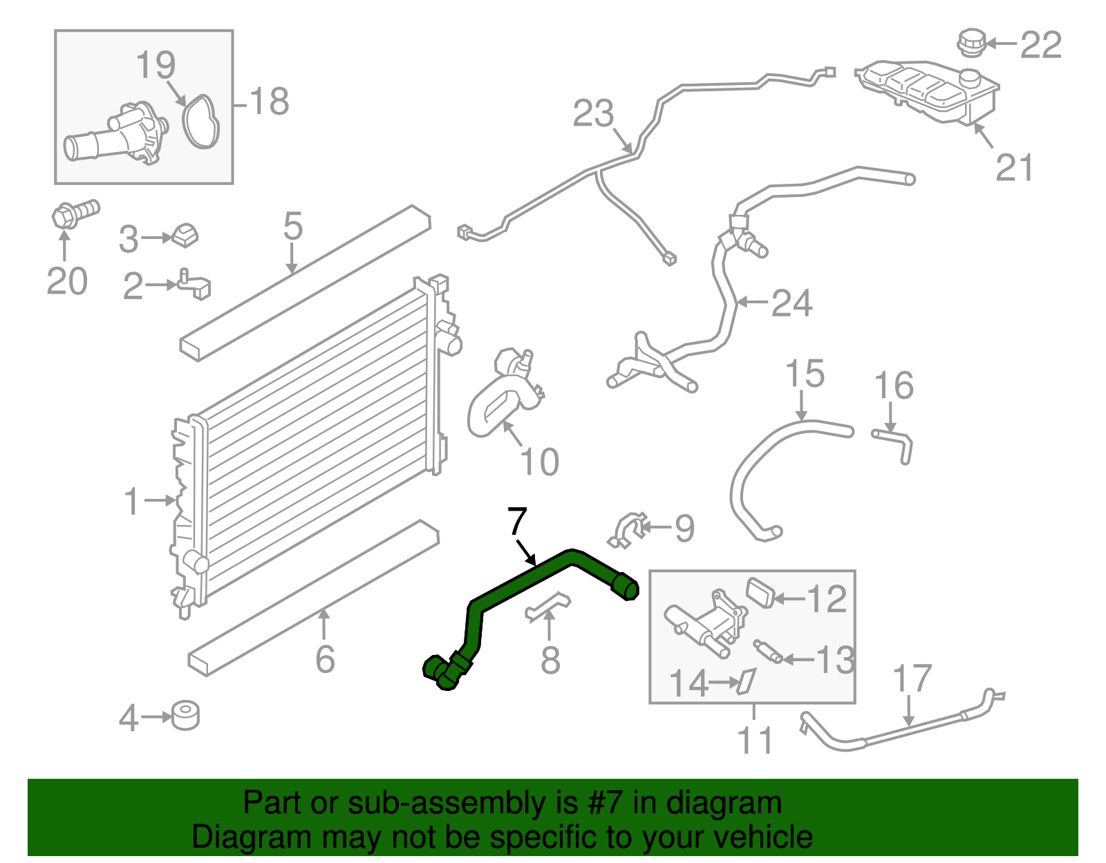 2013-2016 Ford Escape Motorcraft™ Radiator Coolant Hose KM-5132 | OEM ...