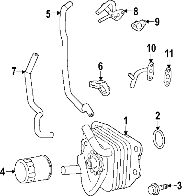 2024 Toyota Tacoma Oil Cooler 15710-F0030 | Toyota Parts Center