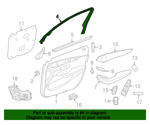 2016-2022 Mercedes-Benz Window Trim 253-727-03-71-9051 | MB OEM Parts