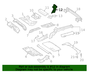 177-610-85-00 - Floor Pan Reinforcement 2019-2023 Mercedes-Benz ...