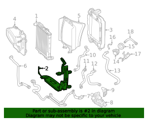 167-501-66-02 - Auxiliary Radiator Bracket 2020-2023 Mercedes-Benz ...
