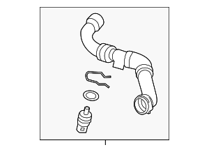 2011-2018 Porsche Cayenne Upper Hose 958-106-401-00 | OEM Parts Online