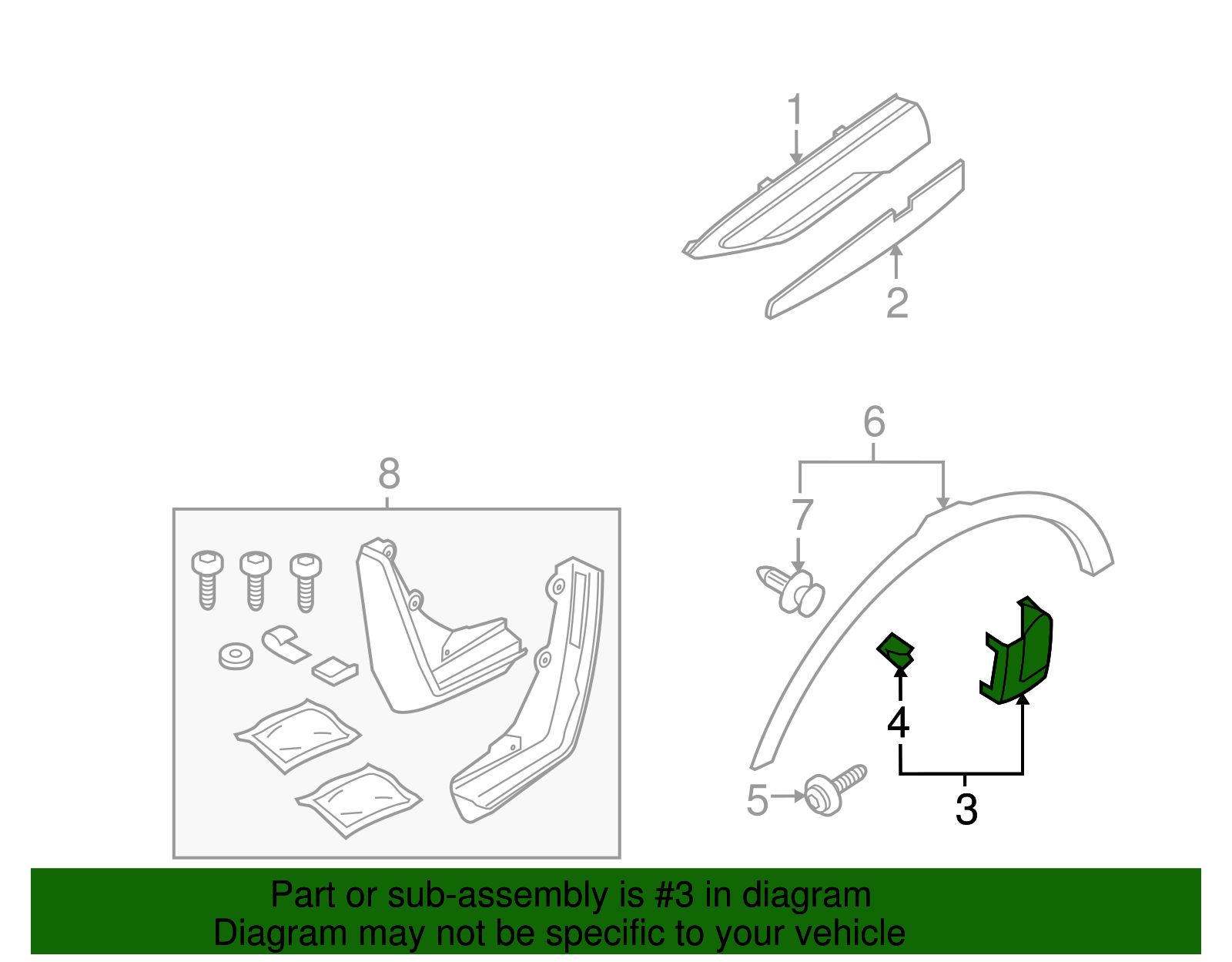 2012-2019 Land Rover Range Rover Evoque Lower Molding LR079233 | OEM ...