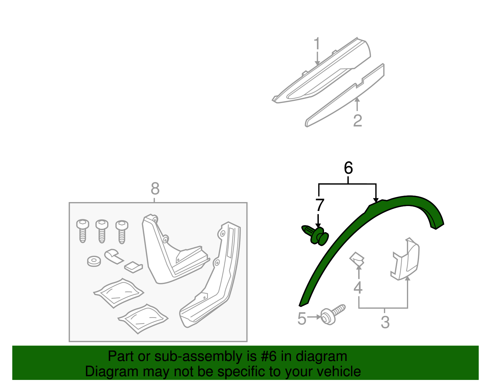 2012-2019 Land Rover Range Rover Evoque Wheel Opening Molding LR044280 ...