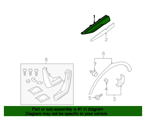 Genuine OEM Upper Molding Part# LR027317 Fits 2012-2019 Land Rover ...