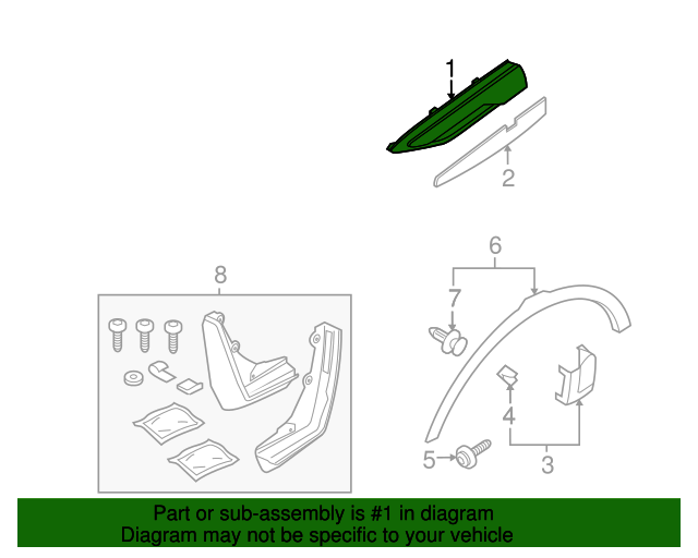 Genuine OEM Upper Molding Part# LR027317 Fits 2012-2019 Land Rover ...