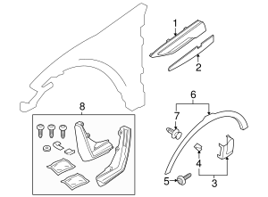 Genuine Wheel Opening Molding for 2012-2019 Land Rover Range Rover ...