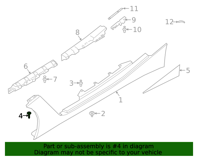Genuine BMW 07-14-9-294-970 | Rocker Molding Mount Bolt | FREE Shipping ...